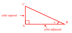 Triangle rectangle - calcul des angles et des longueurs - 1