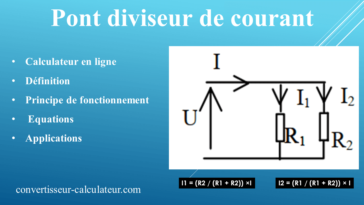 Calculateur du pont diviseur de courant en ligne - 1